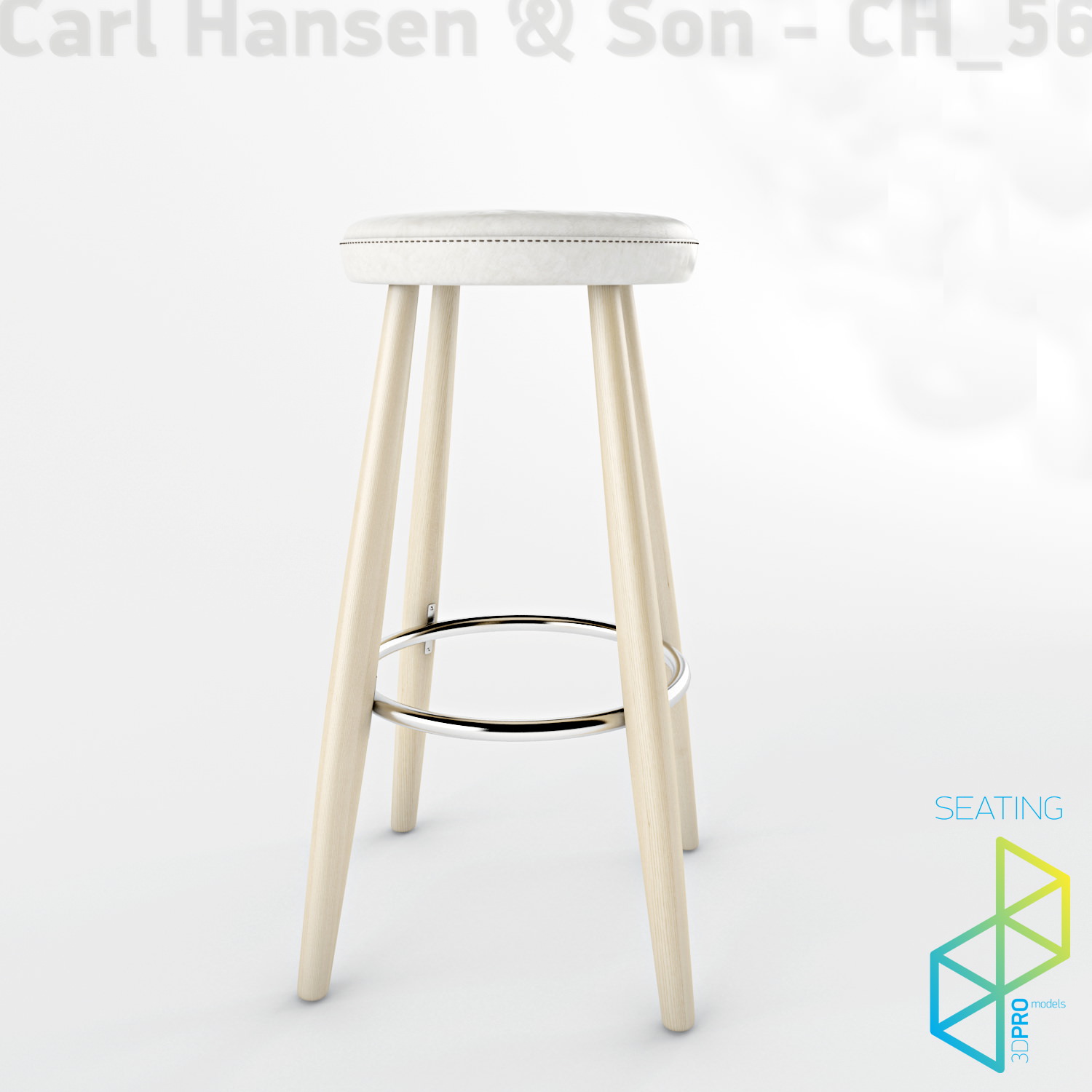 Carl Hansen Son CH56 Bar stool 3D model | CGTrader