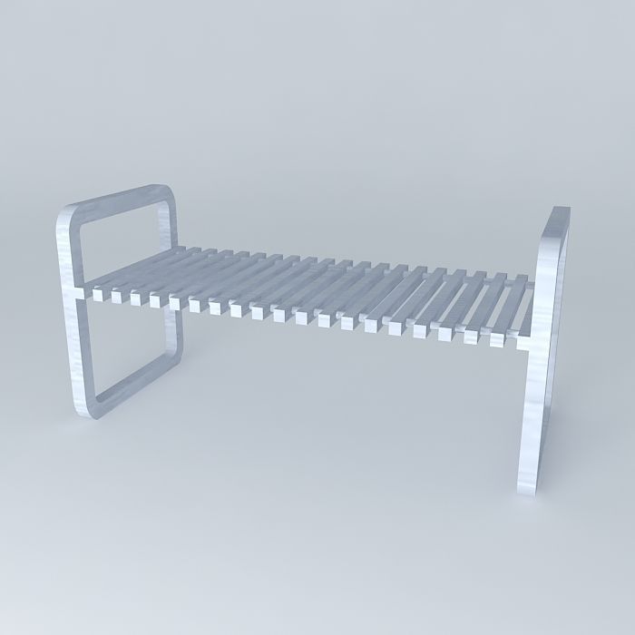 steel bench steel bench free 3D model | CGTrader