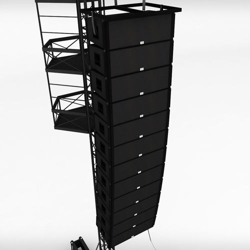 Speaker concert system scaffolding tower a... 3D Model MAX OBJ 3DS FBX ...