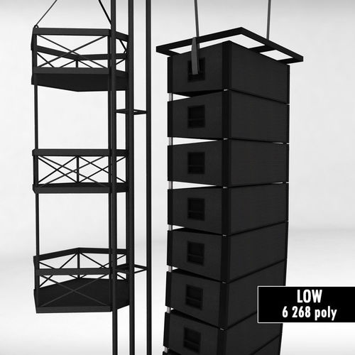 Speaker concert system scaffolding tower a... 3D Model MAX OBJ 3DS FBX ...