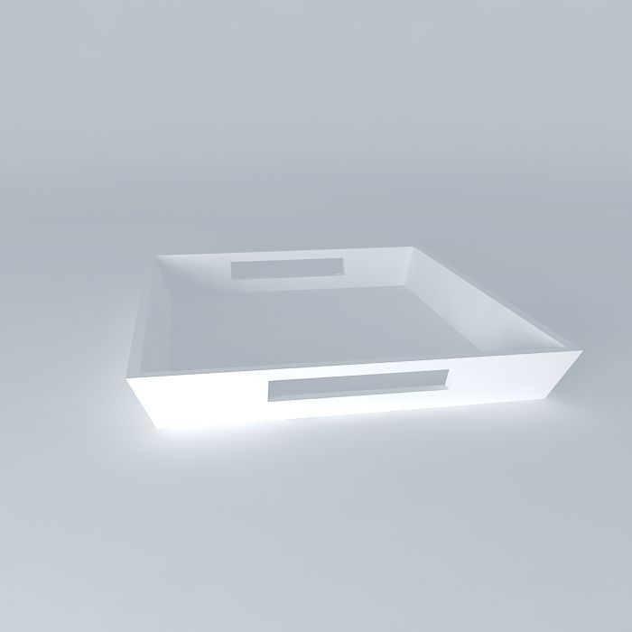 tray tray rectangular free 3D model | CGTrader