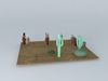 DJANGO desert with horses and cactus 3D model | CGTrader