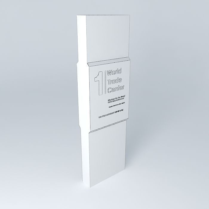 1WTC Sign free 3D model | CGTrader