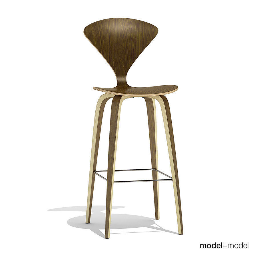 Cherner Wood base stool 3D model | CGTrader