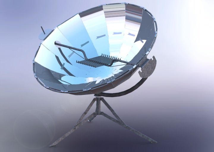 Solar cooker 3D model | CGTrader