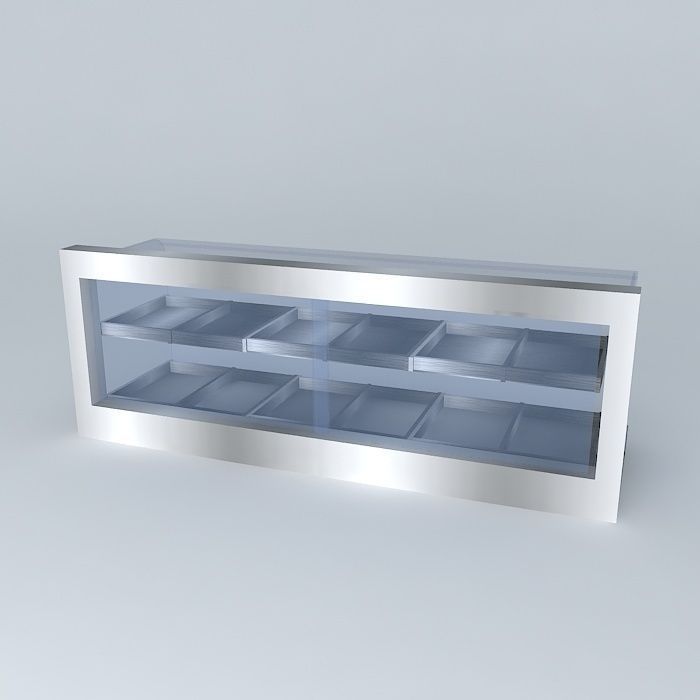 Kit food display case free 3D model | CGTrader