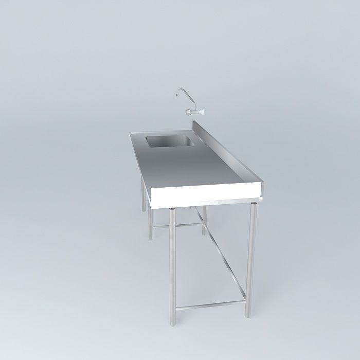 Kit218 Bancada Inox Cuba V2 por Alex Marques free 3D model | CGTrader