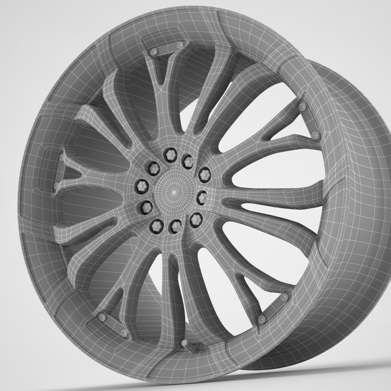 Barracuda wheel rims 3D model | CGTrader