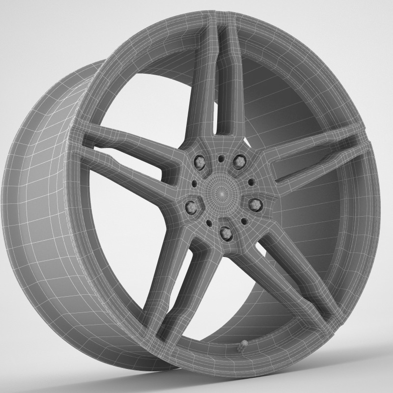 Barracuda wheel rims 3D model | CGTrader
