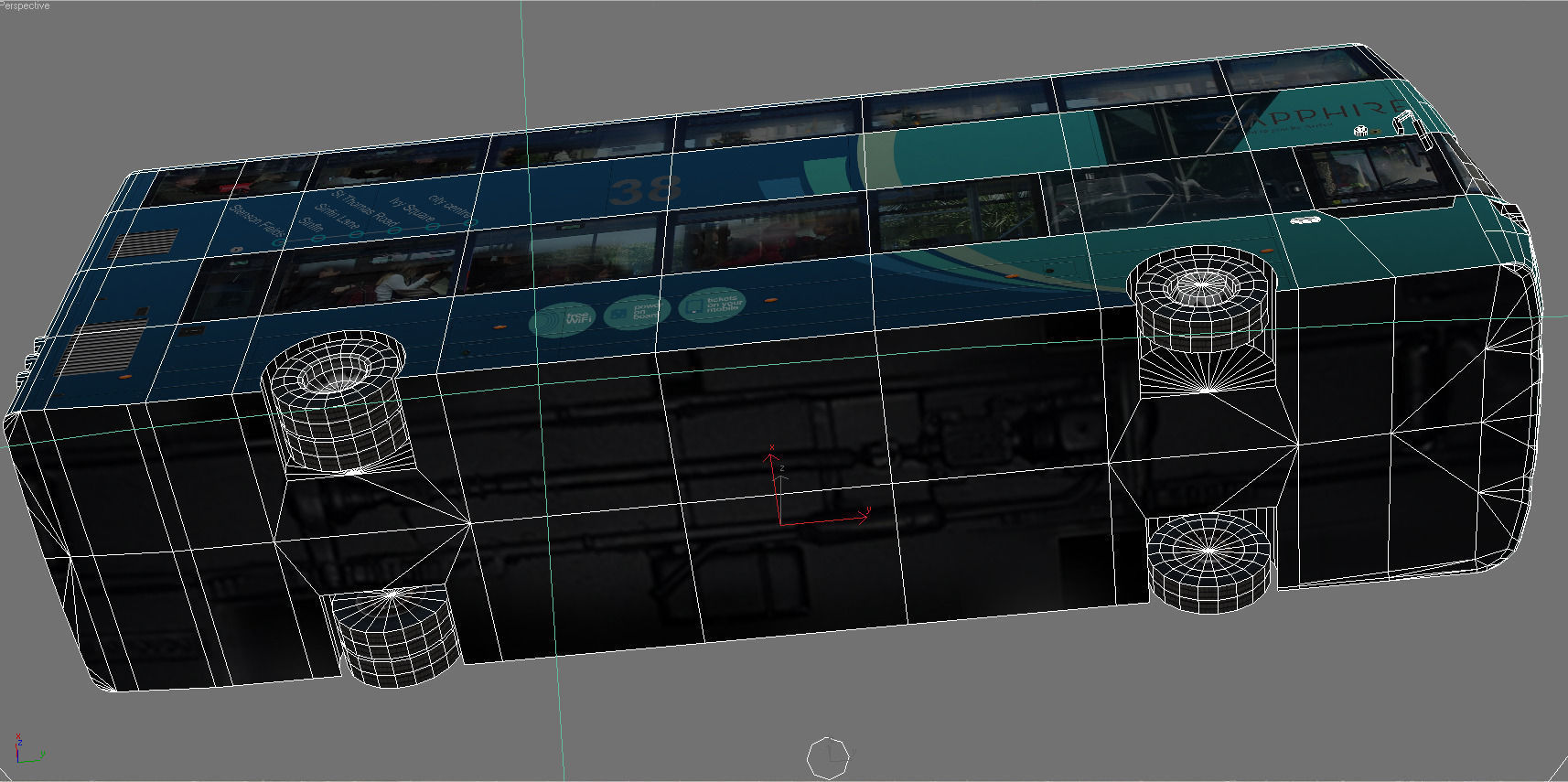 3D model Wrightbus Streetdeck Sapphire livery VR / AR / low-poly rigged ...