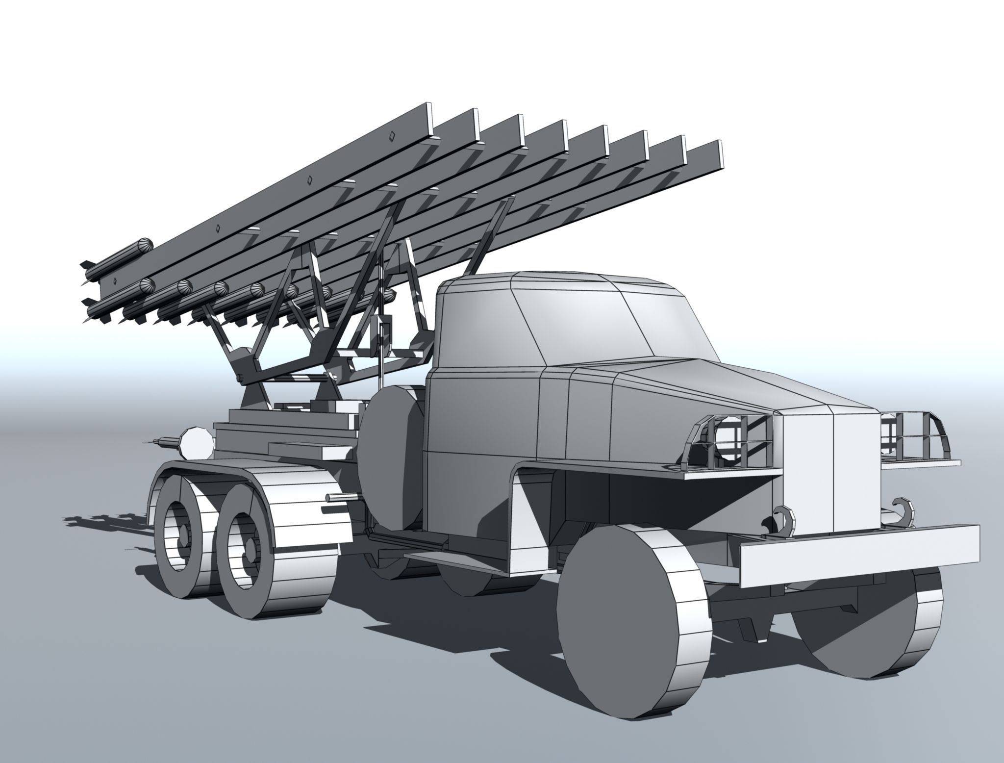 3D model Studebaker BM13-Katusha VR / AR / low-poly | CGTrader