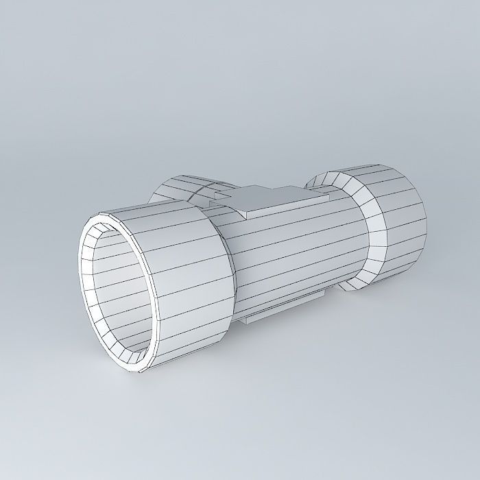 Round Female tee G1 2 male conical R1 2 at the center free 3D model ...