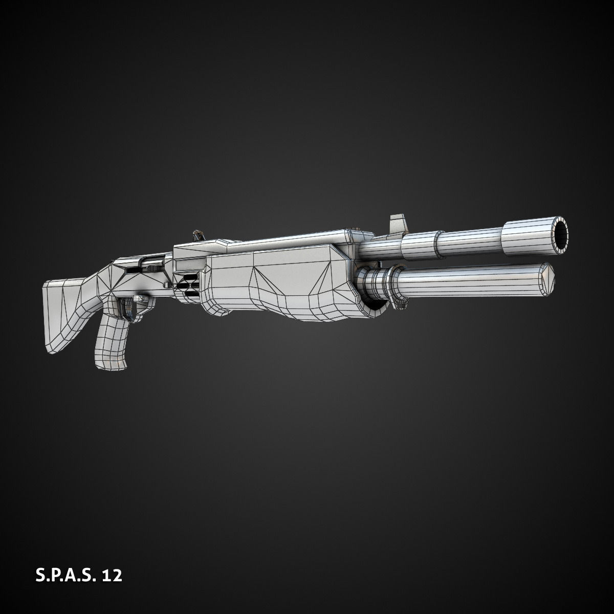 3D model Low poly shotguns collection rifle VR / AR / low-poly | CGTrader