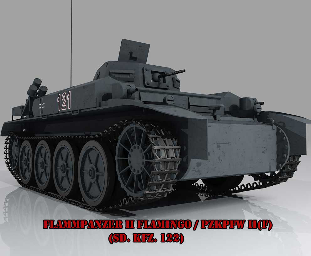 Panzer II Flamingo Flammpanzer Sdkfz 122 3D model | CGTrader