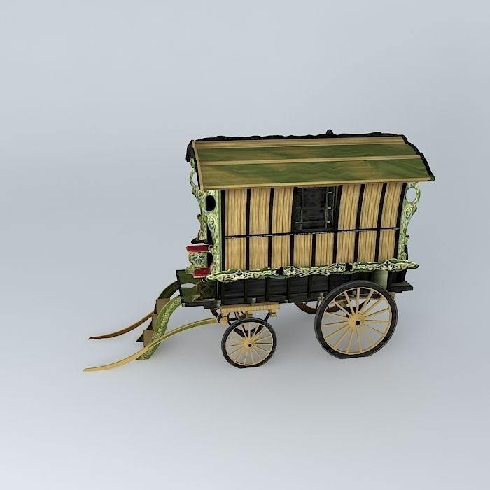 Romany Caravan LEDGE Style free 3D model | CGTrader