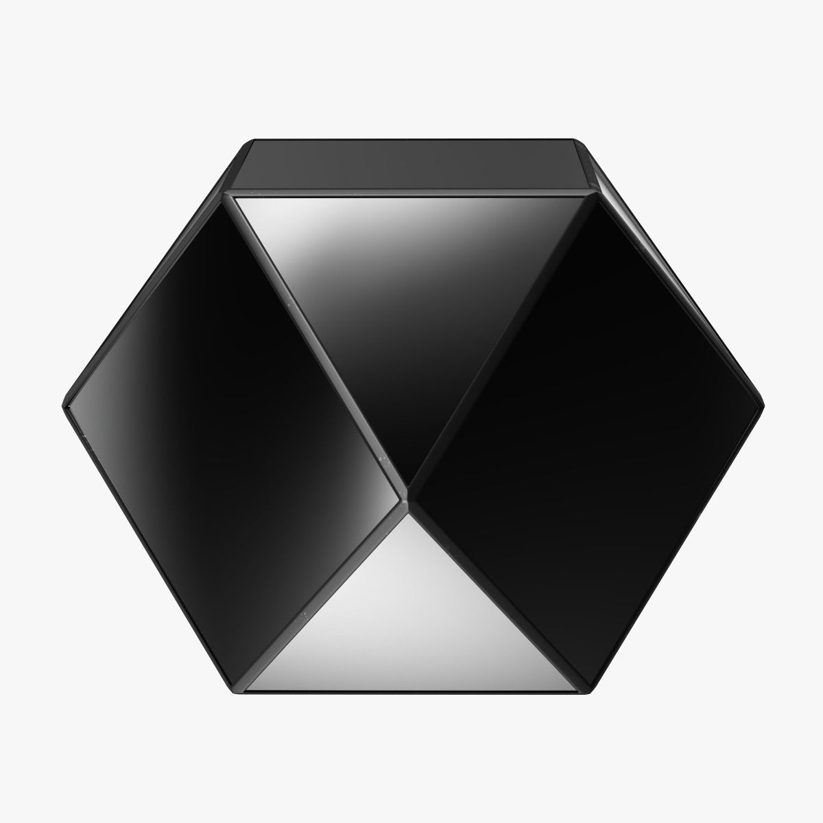 Matty Mirrored Polygon Side Table 3D model | CGTrader