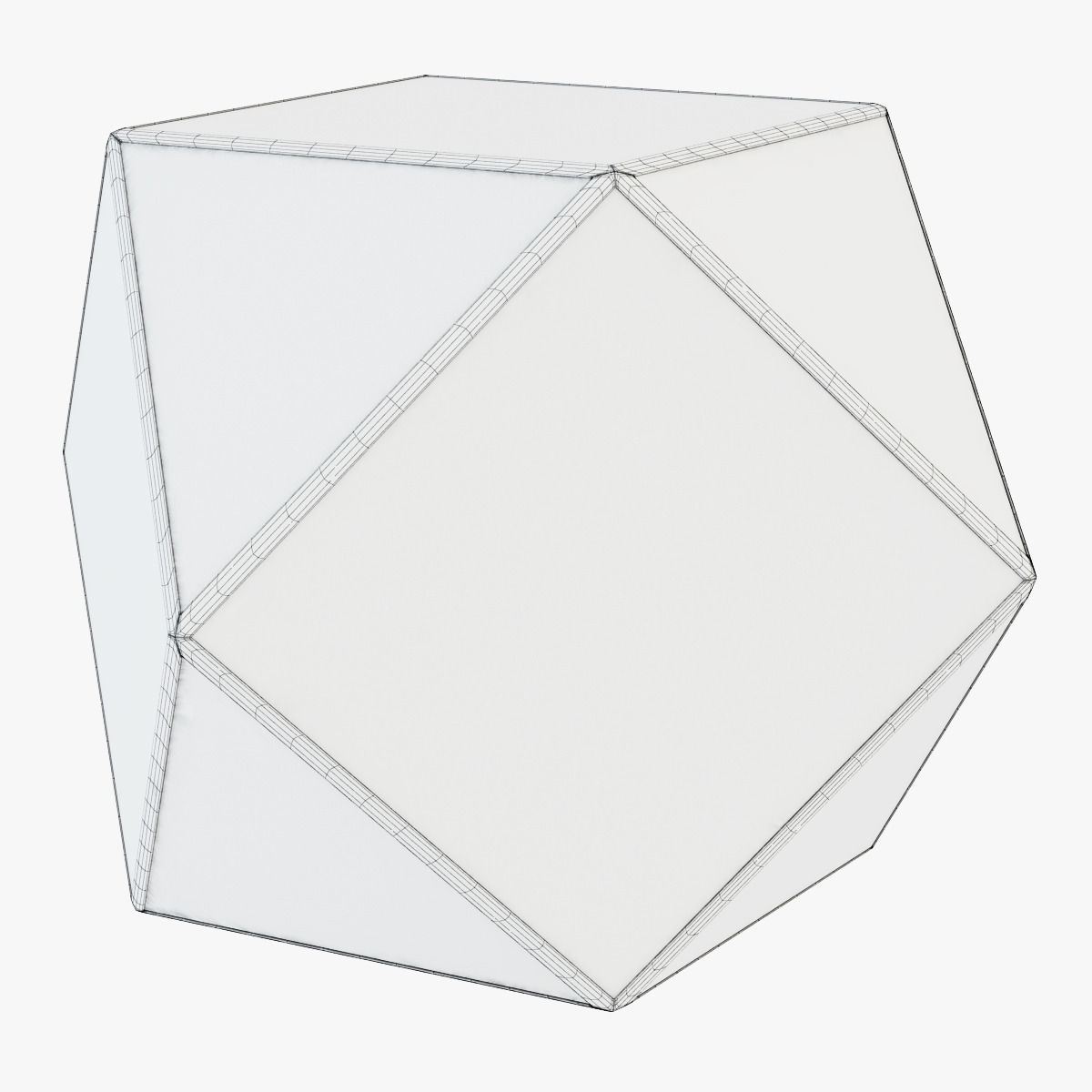 Matty Mirrored Polygon Side Table 3D model | CGTrader