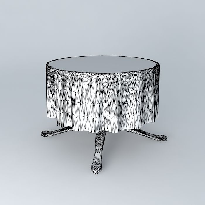 Table With Cloth free 3D model | CGTrader