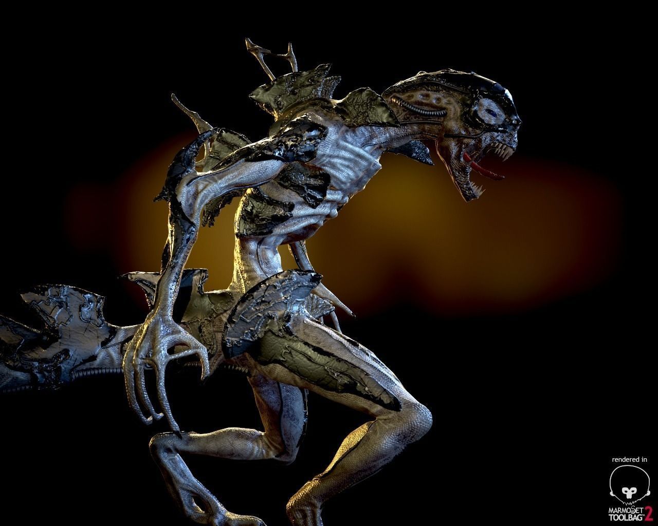 3D model Armored Alien LowPoly VR / AR / low-poly | CGTrader