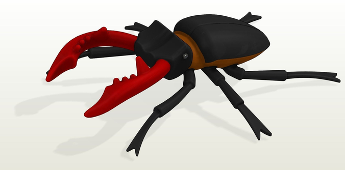stag beetle 3D Model 3D printable .stl .sldprt .sldasm .slddrw .ige ...