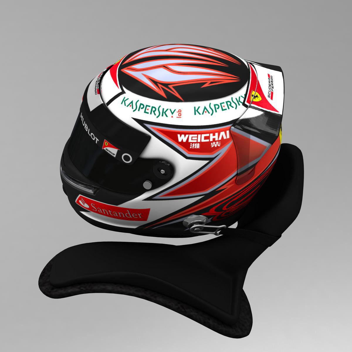 3D model Kimi Raikkonen Helmet 2015 VR / AR / low-poly | CGTrader