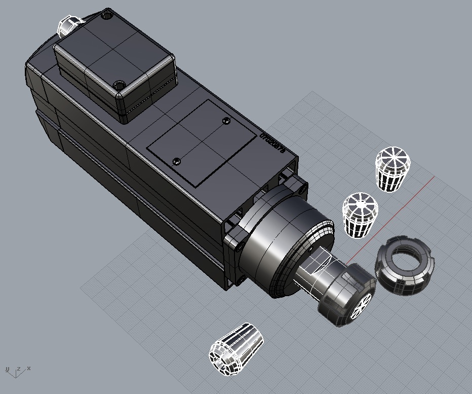 CNC spindle motor 3D model | CGTrader