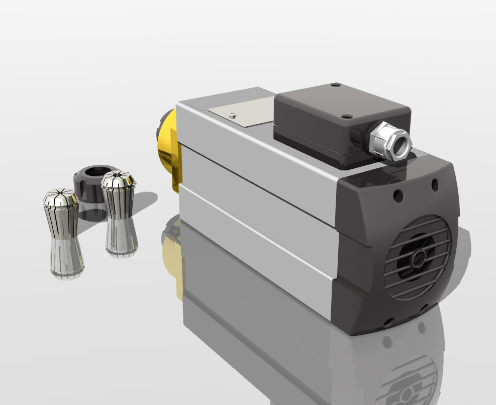 CNC spindle motor 3D model | CGTrader