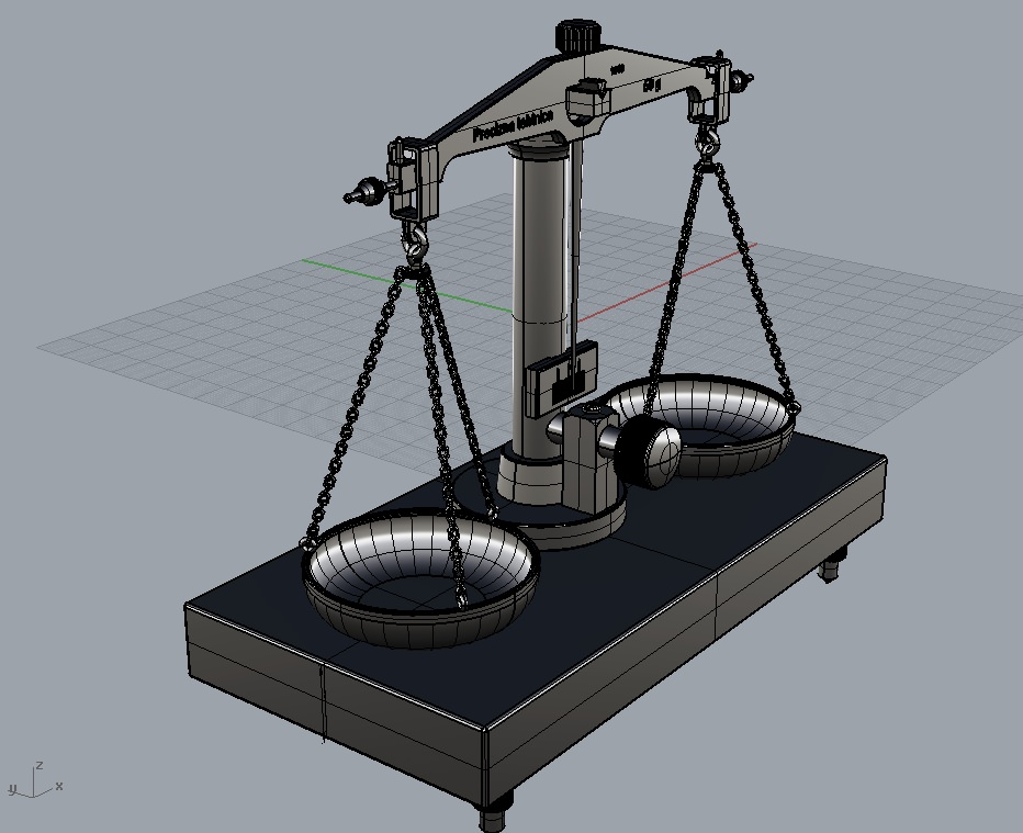 Old precision balance 3D model | CGTrader
