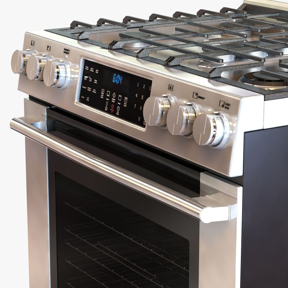 Electrolux EI30GF45QS gas range front cont... 3D Model .max .obj .3ds ...