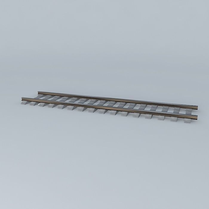 Eco Rail Track Straight Concrete Sleepers free 3D model | CGTrader