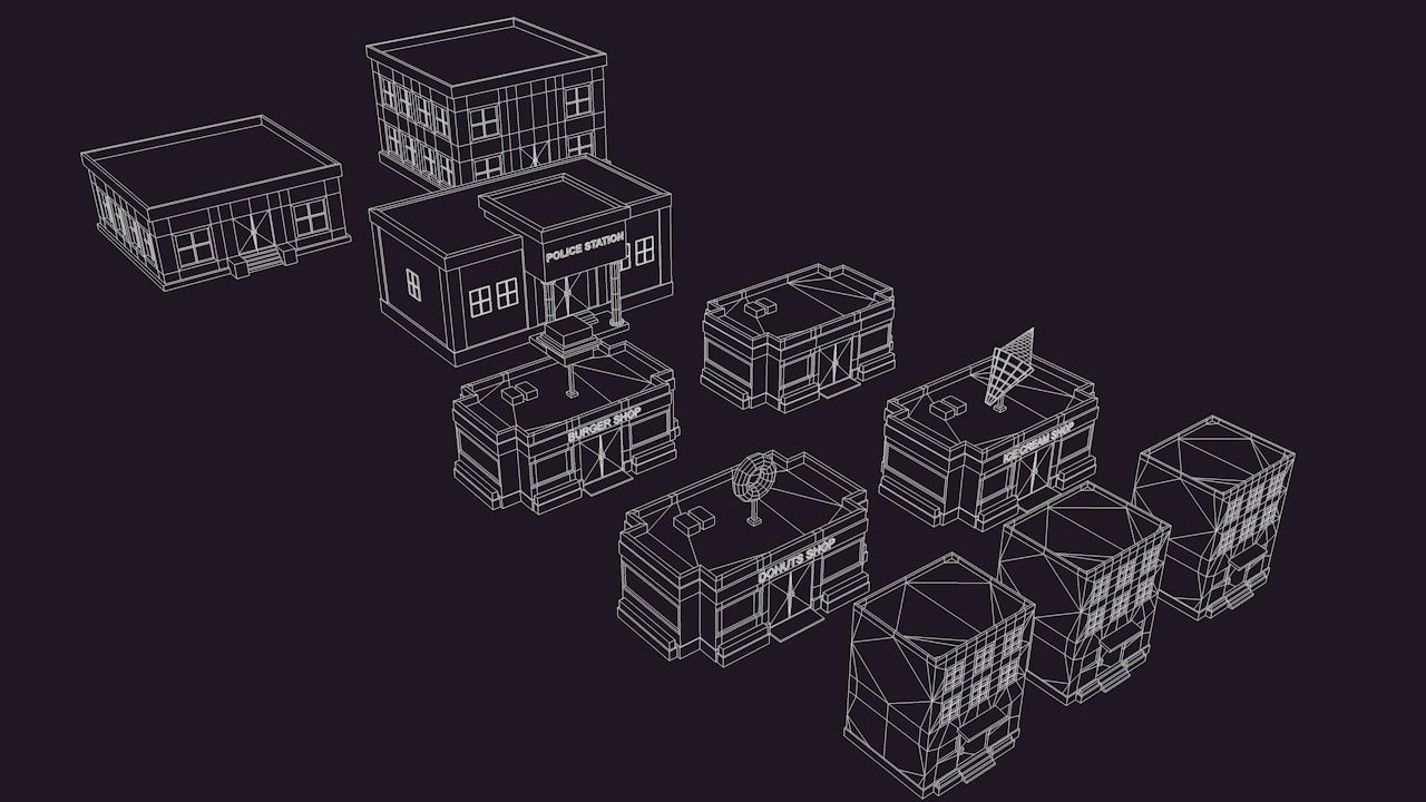 3D model Low poly House Pack VR / AR / low-poly | CGTrader