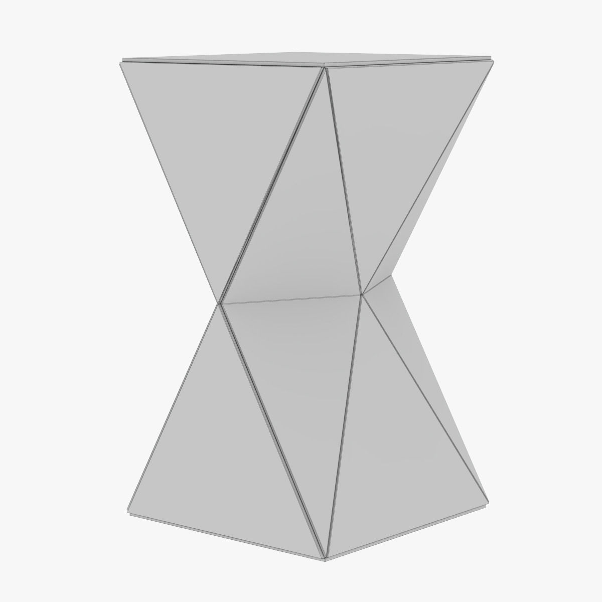 3D model Mirrored Reflective Side Table VR / AR / low-poly | CGTrader