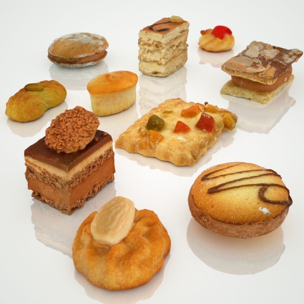 3D model Cookie Collection pastries VR / AR / low-poly | CGTrader