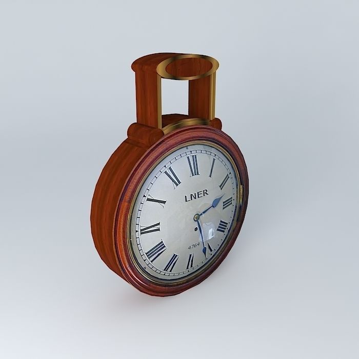 Eco Rail Track LNER Station Clock DummyOld Steam Days free 3D model ...