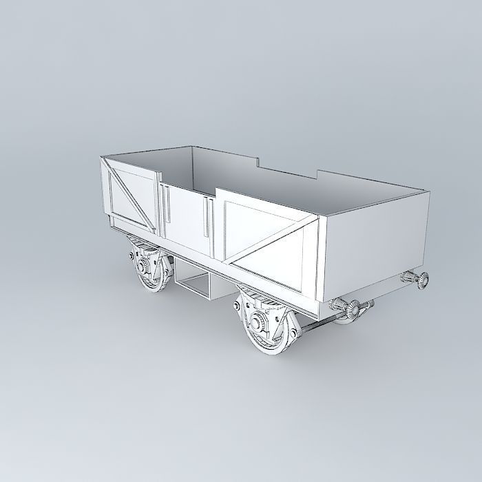 Eco Rail Track Wagon Dummy Old Steam Days free 3D model | CGTrader