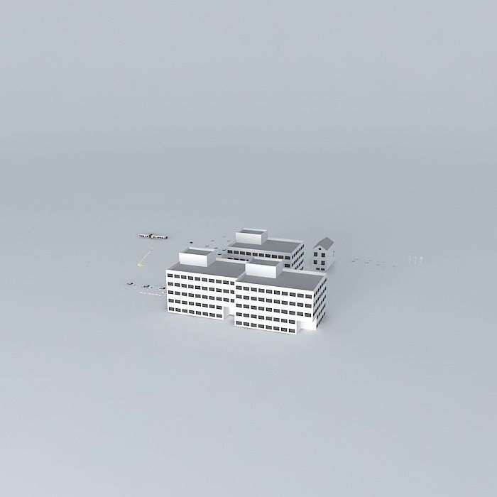 Movie Set group of buildings 3D model | CGTrader