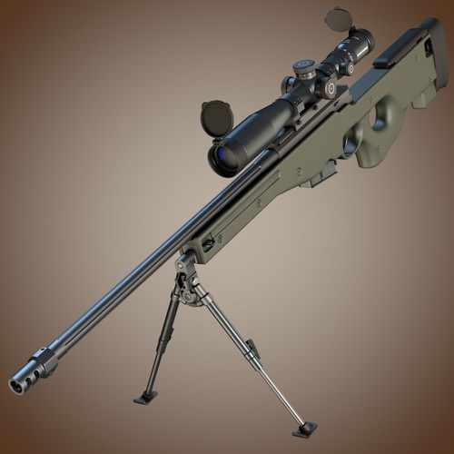 Accuracy International L96A1 sniper rifle 3D Model