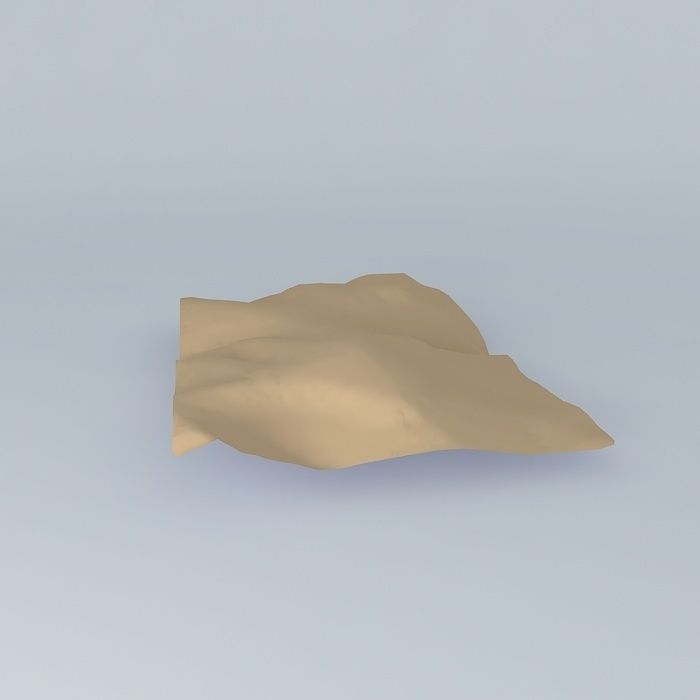 Topography folded piece of paper free 3D model | CGTrader