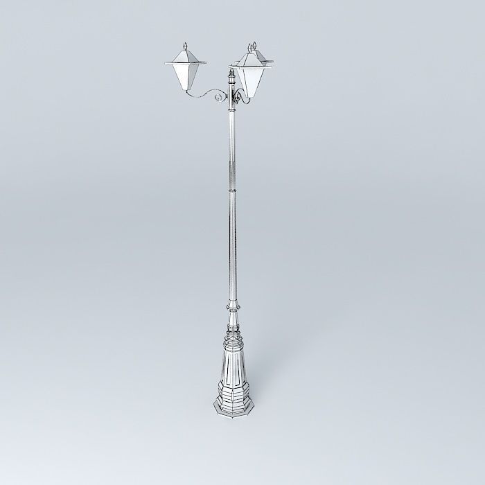 Square street light 3D model | CGTrader