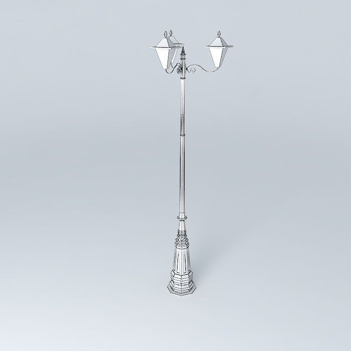 Square street light 3D model | CGTrader