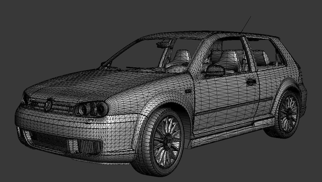 Volkswagen Golf 4 R32 3D model | CGTrader
