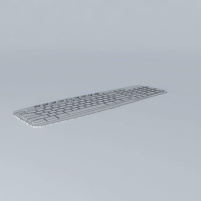 keybord metal keyboard free 3D model | CGTrader