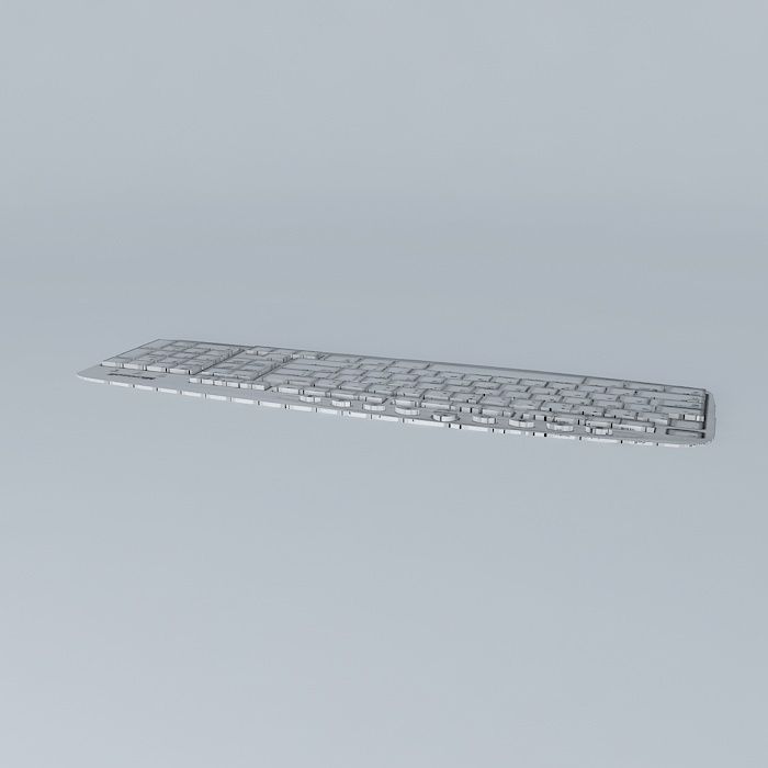 keybord metal keyboard free 3D model | CGTrader