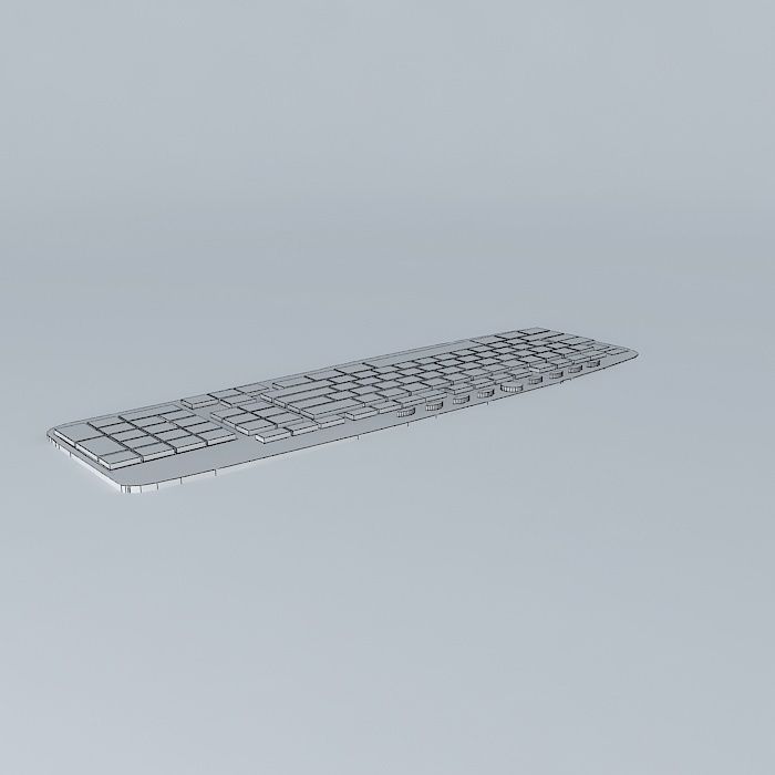 keybord metal keyboard free 3D model | CGTrader
