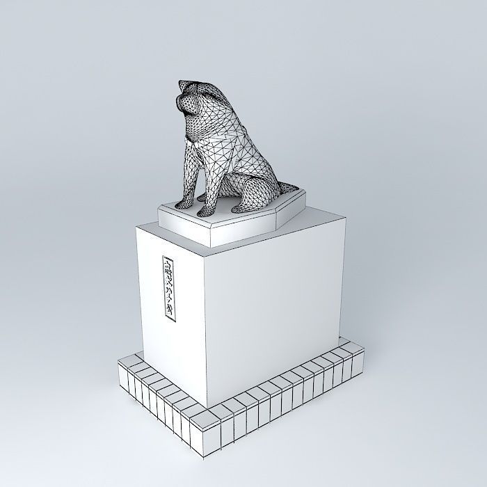 Hachiko Statue free 3D model | CGTrader