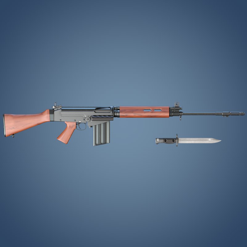 FN FAL rifle 3D model | CGTrader