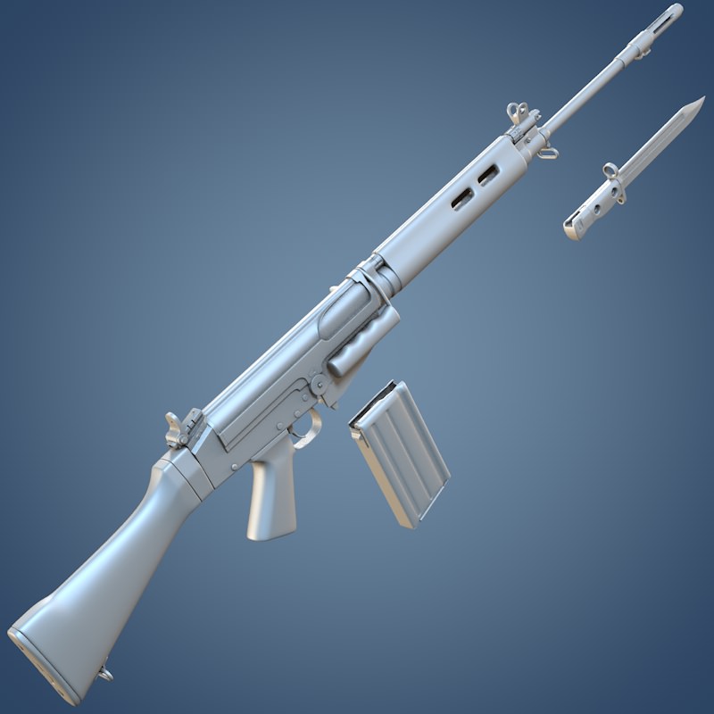 FN FAL rifle 3D model | CGTrader