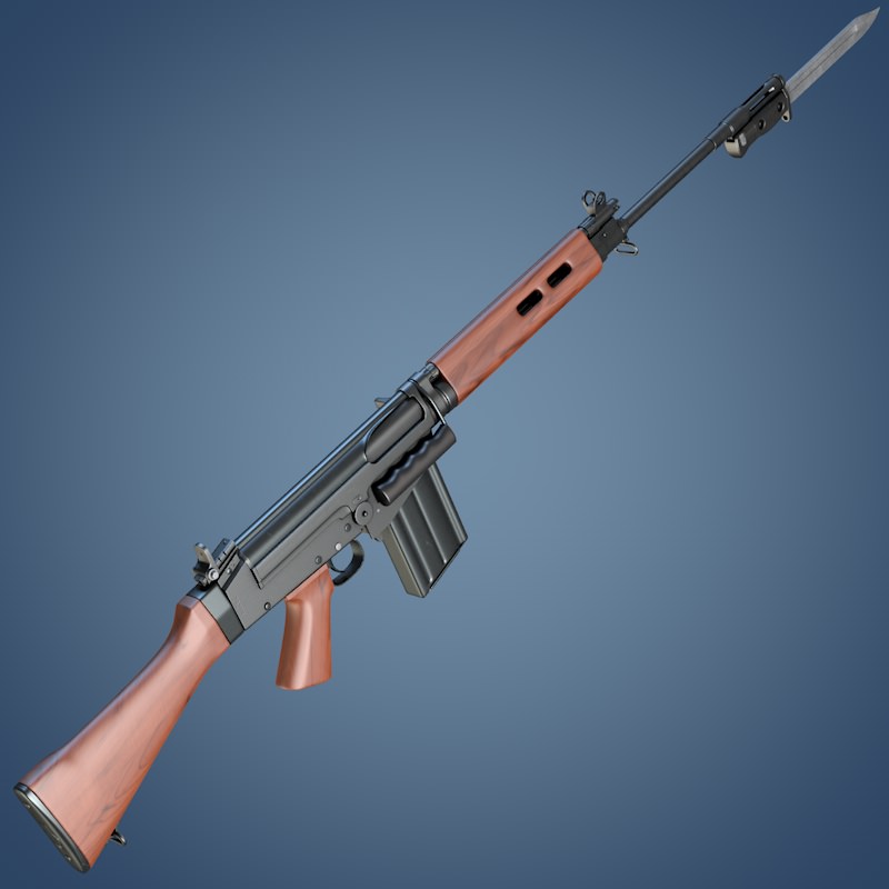 fn fal rifle 3D Models - CGTrader.com