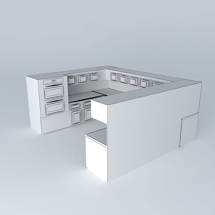 Kitchen cabinets interior design free 3D model | CGTrader