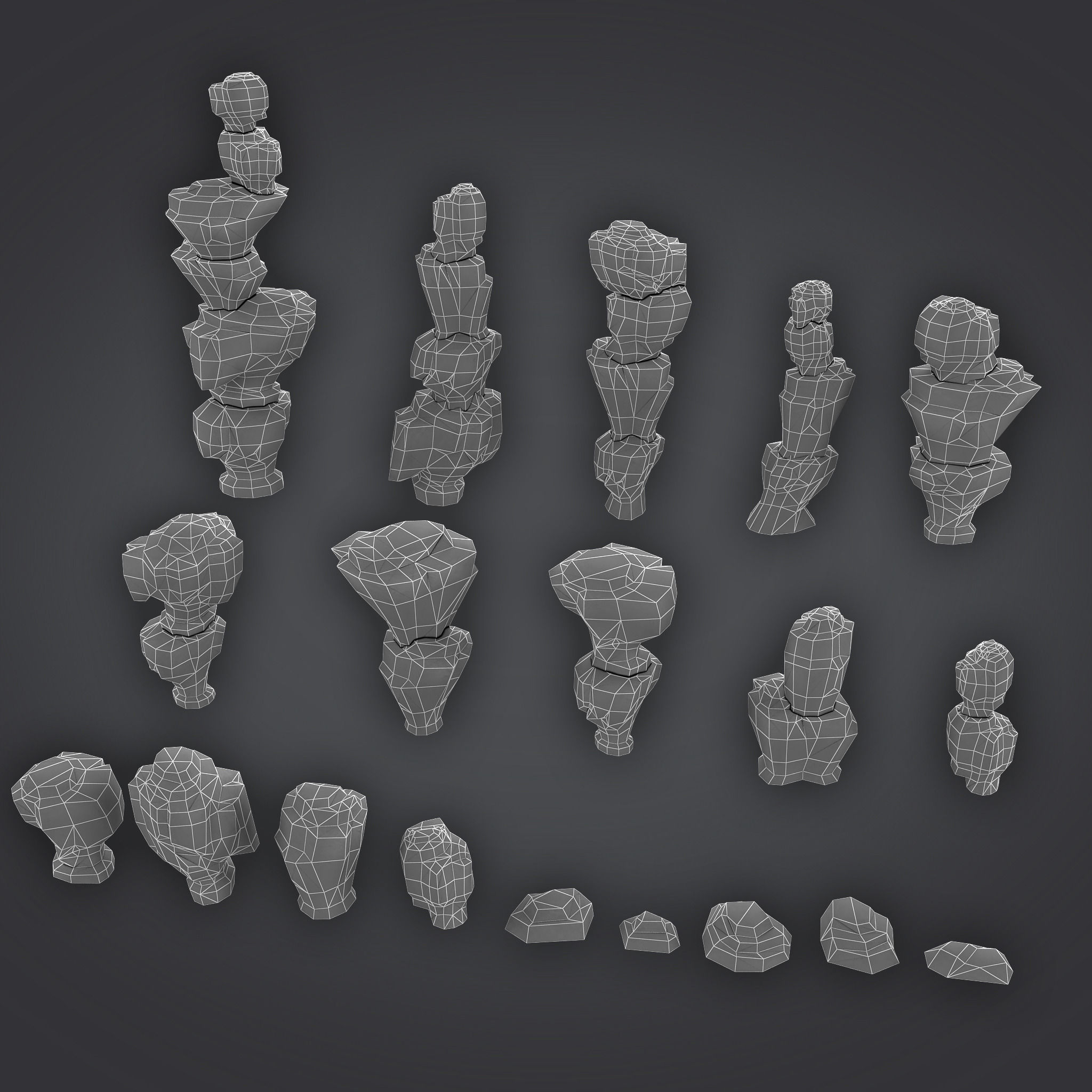 3D model Rock Formation Pack 2 VR / AR / low-poly | CGTrader